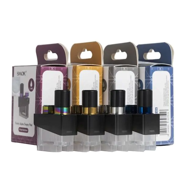 Smok Trinity Alpha Empty 2.8mL Replacement Pod w/ 2 Replacement Coils ...